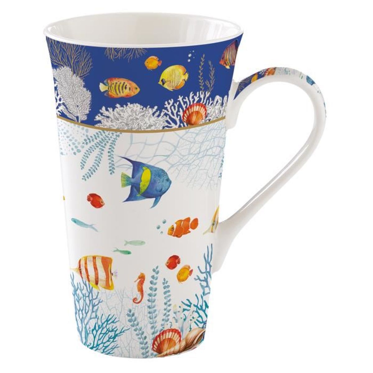 COFFRET MUG EN PORCELAINE 600 ML AQUARIUM - EASYLIFE - Cdiscount Maison