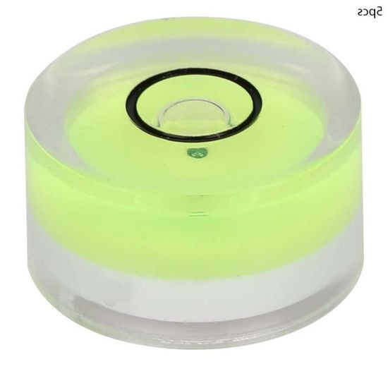 Bulle d'esprit, niveau à bulle rond, plastique ABS 5Pcs 15mm Portable ...