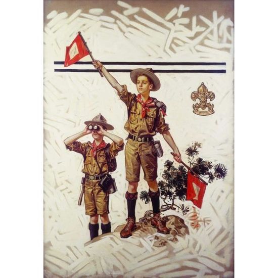 Poster Affiche Boy Scouts Peinture Norman Rockwell Etats Unis 31cm x ...