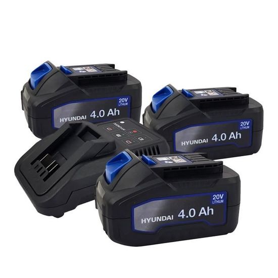Set 3 Batteries pour outil électroportatif - HYUNDAI HBA20U4 - 20V ...