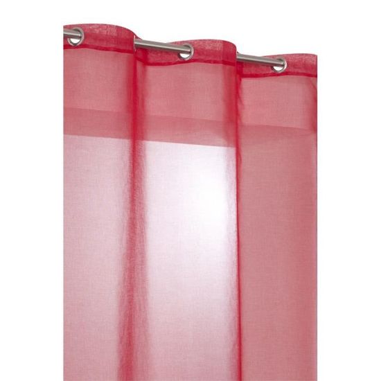 Rideau Voilage Effet Lin 140x240 cm Rouge. - Cdiscount Maison