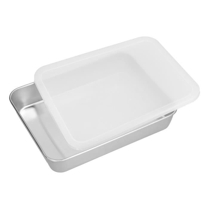 Akozon Plat de Cuisson Plateau de cuisson en acier inoxydable Plat ...