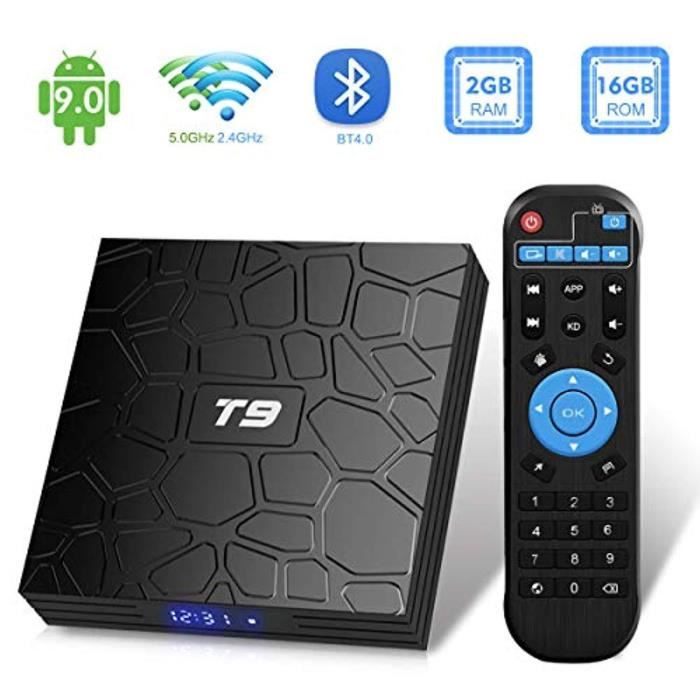 Android TV Box T9 - RK3318 Quad Core - 2Go RAM 16Go ROM - WiFi 2.4/5 ...