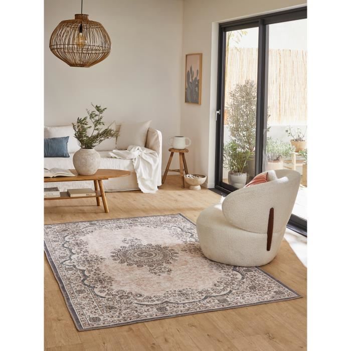 Tapis vintage motif orient effet usé - NAZAR RUGS - 200x290 cm - Carry ...