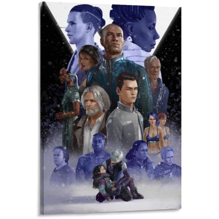 Poster sur toile de l'anime Detroit Becomes Human magnifiquement ...