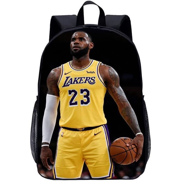 Sac à Dos - Lebron James - Imprimé en 3D - Multicolore - Jaune - 31*45 ...