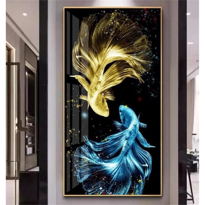 5D Diamond Painting, Poisson Carpe Fantaisie 50X100Cm Diy Peinture ...