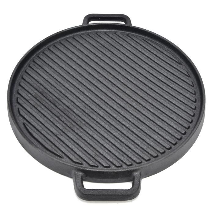 KIMISS plaque de cuisson Plateau de cuisson double face en fonte de 30 ...