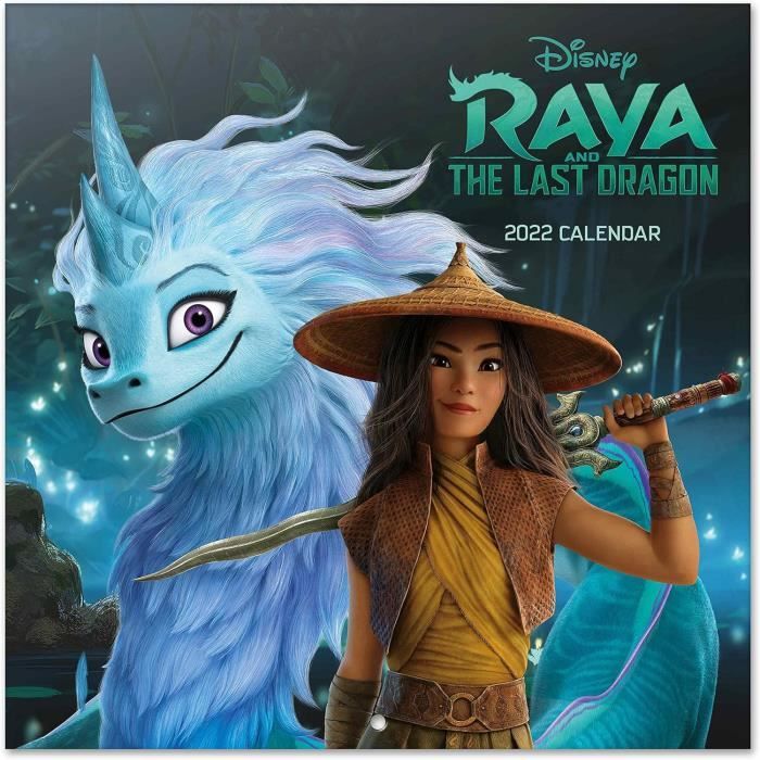 Calendrier 2022 Raya Et Le Dernier Dragon - 12 Mois | Calendrier Mural ...