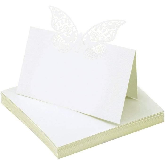 Cartes de Place,Cartes de Noms de Table 50 pièces Perle Blanche ...