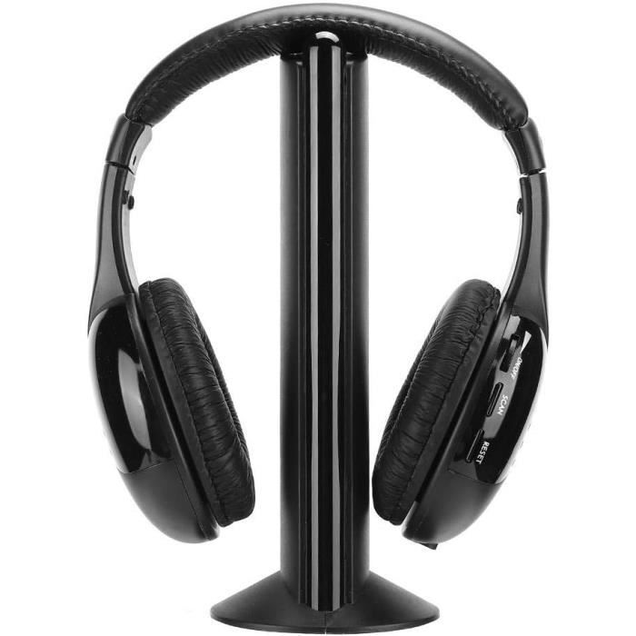 Casque Fm, Casque Fm Sans Fil 5 En 1 Radio Fm Casque Stéréo Avec ...