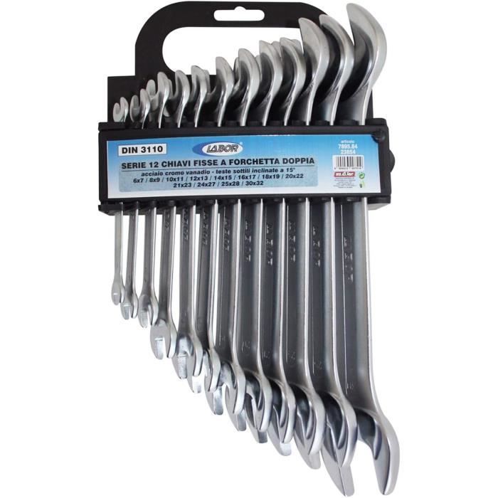 Clé Plate - TRAHOO - 12 Pièces De 06 À 32 Mm - Têtes Fines Trempées ...