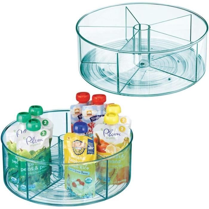 Boîte de rangement pivotante à 5 compartiments (lot de 2) - Bacs de ...