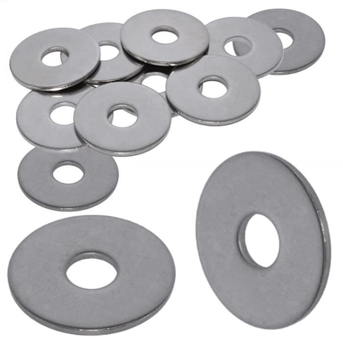 Rondelles Metal M6 : 50 Pièces Extra Large (Diam.Int = 6,4Mm X Diam.Ext ...