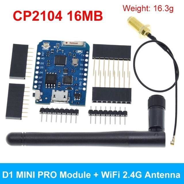 Circuits intégrés,1Set D1 MINI Pro 16M--WeMos Carte de développement D1 ... Circuits intégrés,1Set D1 MINI Pro 16M--WeMos Carte de développement D1 ...