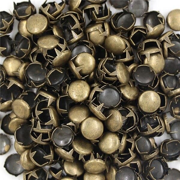 RIVET,Bronze-9mm--Rivets Punk Rock à 4 griffes rondes en métal, 1000 ...