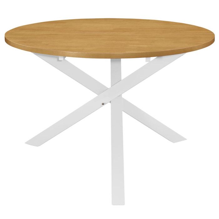VidaXL Table de salle à manger Blanc 120 x 75 cm MDF - Cdiscount Jardin