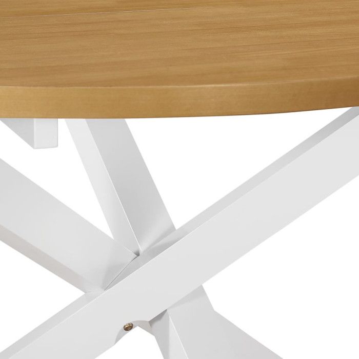 VidaXL Table de salle à manger Blanc 120 x 75 cm MDF - Cdiscount Jardin