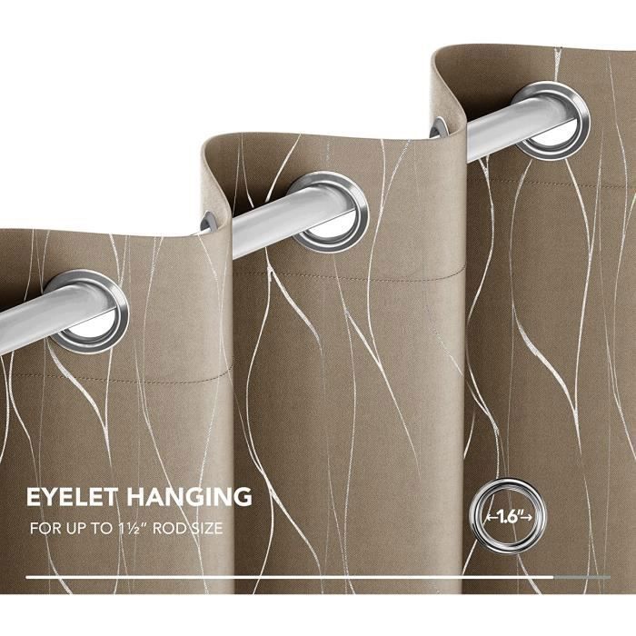 Deconovo Lot de 2 Rideau Occultants Isolants Rideau Cuisine Isolant ...