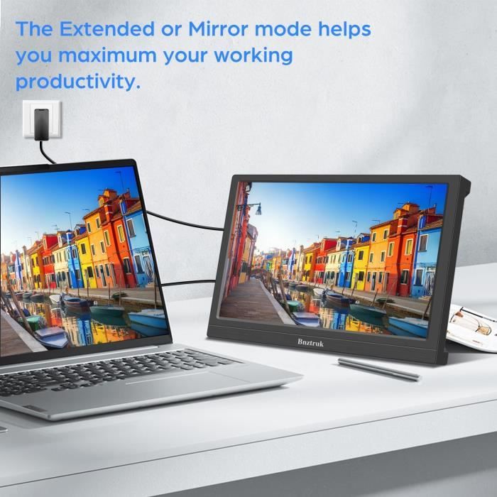 Écran Portable 13,3 Pouces Hdmi Petit Écran Externe Hd 1366 X 768 Avec ...