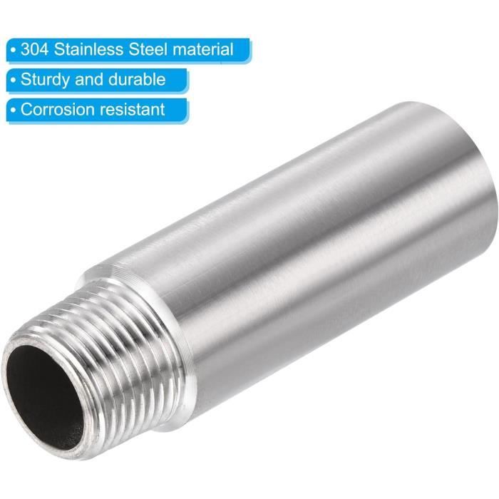 304 Inox Acier Douche Tête Extension Bras, 2 Paquet G3-8 Mâle À Femelle Filetage 60Mm Longueur ...