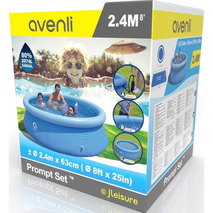 Prompt Set Pool, Piscine 240 X 63 Cm, Piscine Hors Sol Sans Pompe ...