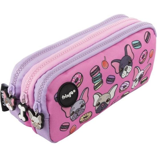 Trousse À Crayons Avec 3 Compartiments Jolie Et Amusante - Pour Enfant ...