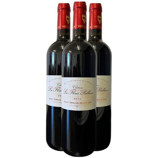 Château La Fleur Peilhan Saint-Emilion Grand Cru Rouge 2013 - Lot de 3x75cl - Vin AOC Rouge de ...