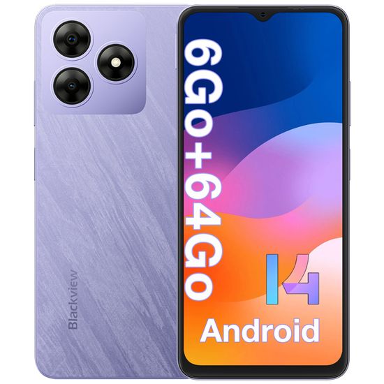 BLACKVIEW WAVE 8C Smartphone 6.56" 6Go + 64 Go 4700mAh Android 14 13MP ...