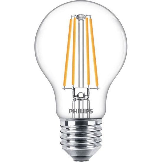 Ampoule LED Philips Classic Ledbulb P45 E27 8.5W 2700K 1056Lm 230V - Clear - 3-Pack - Blanc ...