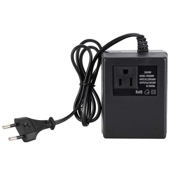 VBESTLIFE Transformateur de puissance 300W Convertisseur de tension AC 220V vers 110V Adaptateur ...