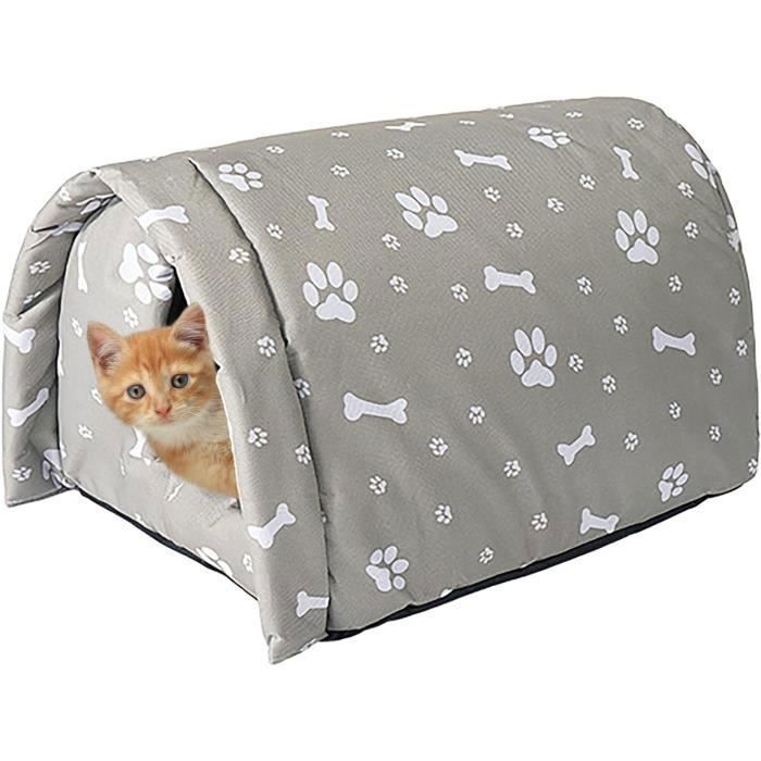 Niche dextrieur pour chat rsistante lhiver impermable et chaude lavable ...