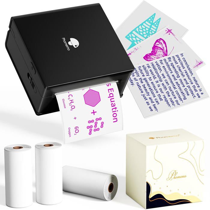 Phomemo Mini Imprimante - Imprimante Autocollants M02 Mini Imprimante ...