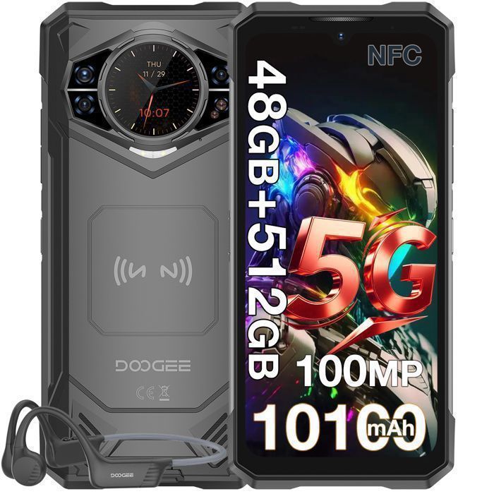 Doogee S200X VIP 5G Smartphone Robuste 48Go + 512Go 10100mAh/33W 100MP ...