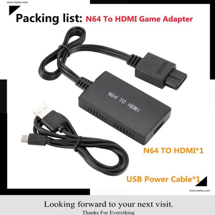 N64 À HD-Câble De Conversion N64 Vers Hdmi, 1080p, Pour N64-gamecube ...