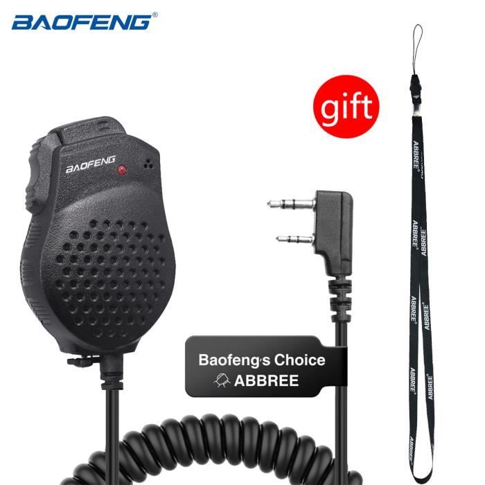 Original Baofeng UV-82 touristes PTT Haut-parleur Mic Microphone Pour ...