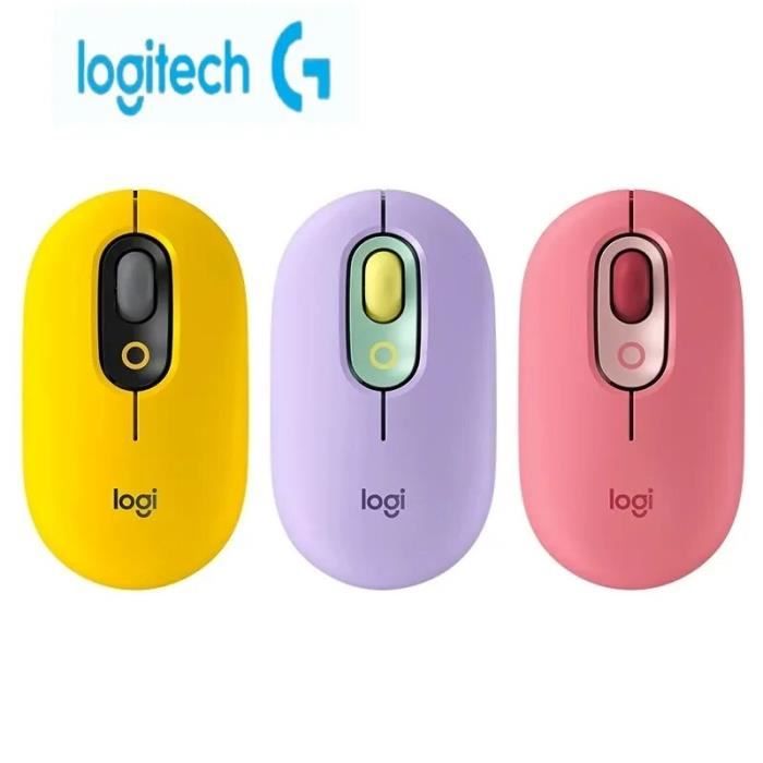 Purple-LOGITECH-Souris Bluetooth sans fil POP MOInspected, accessoires ...