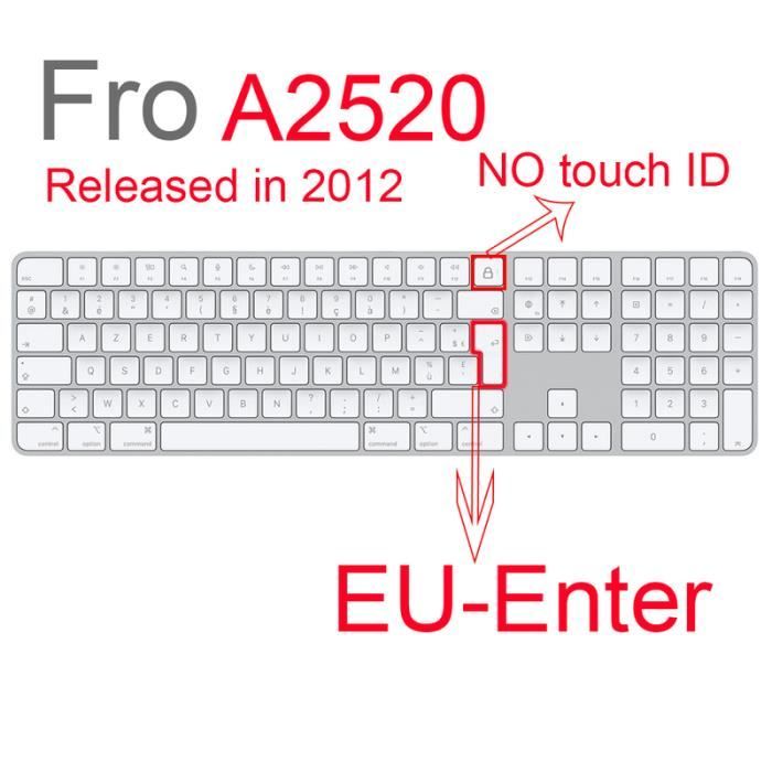 EU-A2520 Sans pièce d'identité-Juste de clavier pour Apple iMac Dallas ...