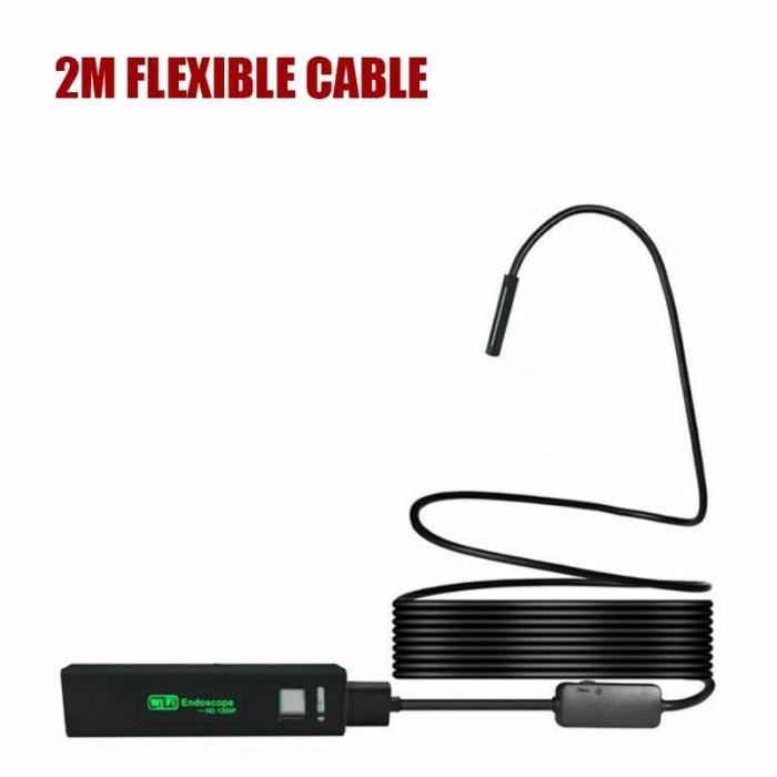 2m - Caméra'inspection endoscopique Wifi sans fil, USB 8 Led, pour ...