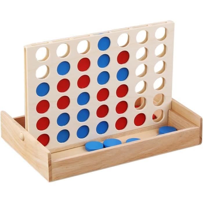 Puissance 4 En Bois Jeu, Jeu De Societe Puissance 4 En Boisde Stratégie ...