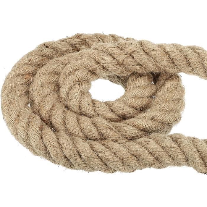 Corde En Jute De 3,8 Cm - 4,8 M - Corde Naturelle En Manille À 4 Brins ...