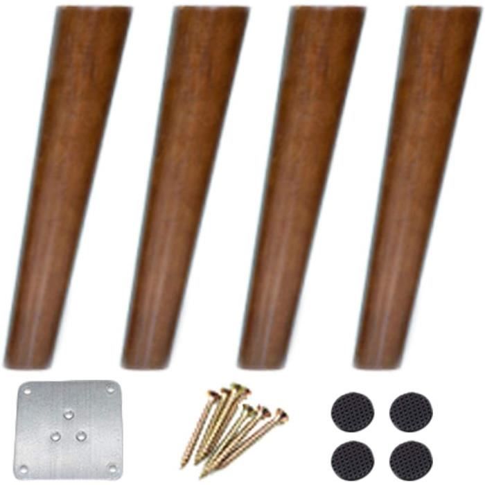 Lot De 4 Pied De Table En Bois Massif Ronde,Pattes D'Armoire De Cuisine ... Lot De 4 Pied De Table En Bois Massif Ronde,Pattes D'Armoire De Cuisine ...
