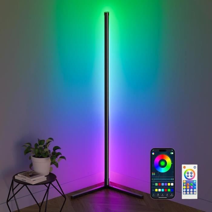 Lampadaire Sur Pied Salon, Wifi Rgb+Ic Lampadaire Led Fonctionne Avec Alexa, Google Assistant ...