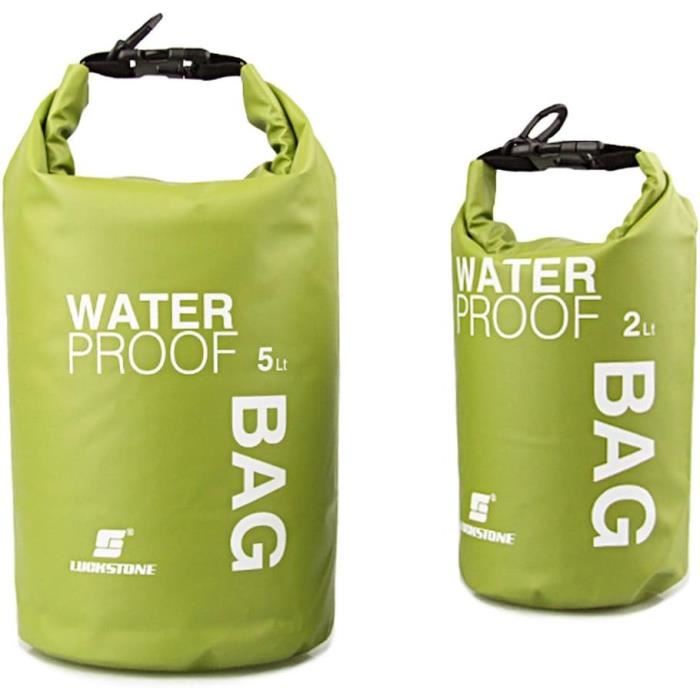 Sacs étanches - Vert 5 litres Léger Sac étanche Flottant aux Couleurs ...