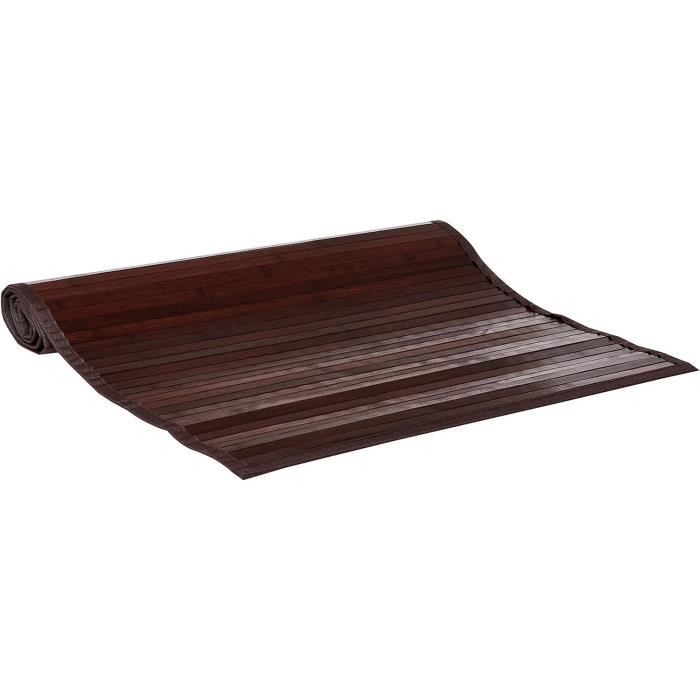 Formbu Tapis de Sol Antidérapant, Grand Tapis Bambou, Brun.[Z3085 ...
