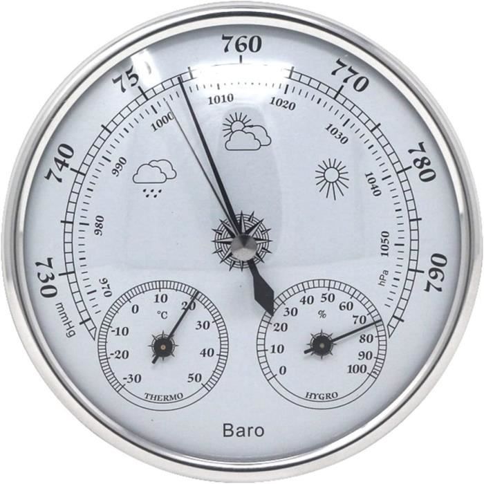 Baromètre 3 en 1 Baromètre Traditionnel Température Humidité Moniteur ...