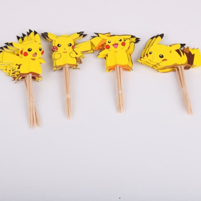Toppers Pokemon de 24 pièces | Décoration pour cupcakes, décoration de ...
