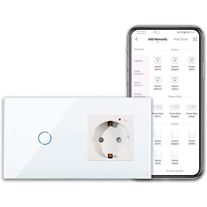 Wlan Socket Et Smart Light Switch - 3 Voies Tactile Switch Et Socket ...