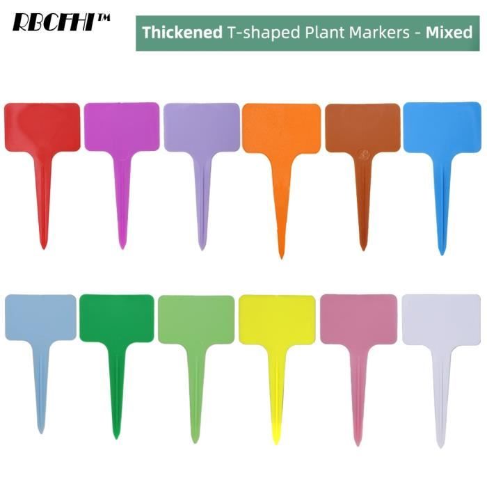 Marque-plante,Étiquettes de plantes en pot en PVC de Type T, 5x10cm ...