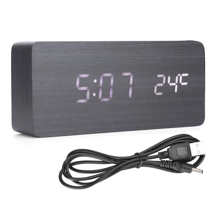 SAL Réveil, USB rectangulaire ou réveil LED compact alimenté par ...